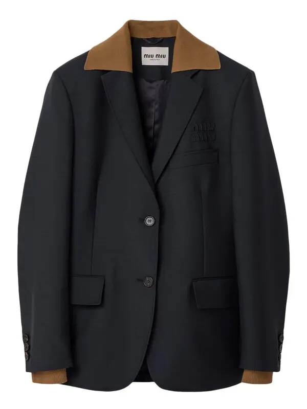 Miu Miu Mohair-wool Blazer - Blue