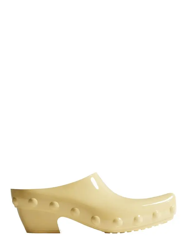 Bottega Veneta Curved-toe Gondola Clog Mules 65 - Yellow