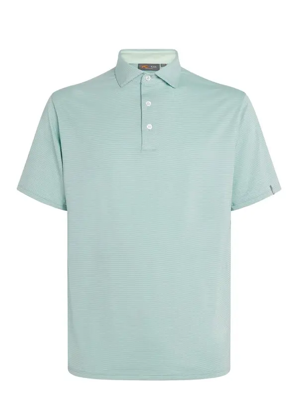 Kjus Stripe Soren Golf Polo Shirt - Green