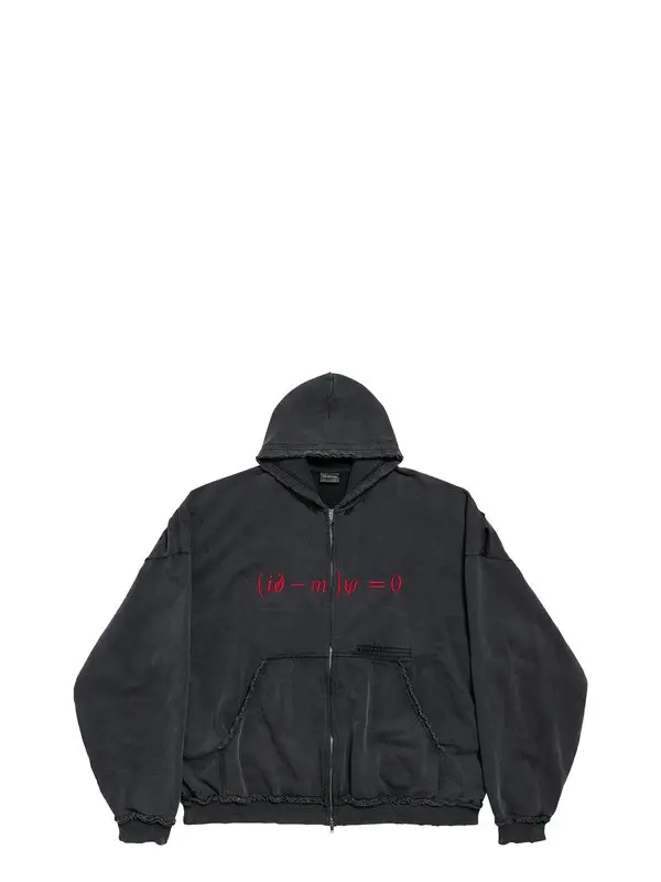 Balenciaga Cotton Dirac Formula Zip-up Hoodie - Yellow