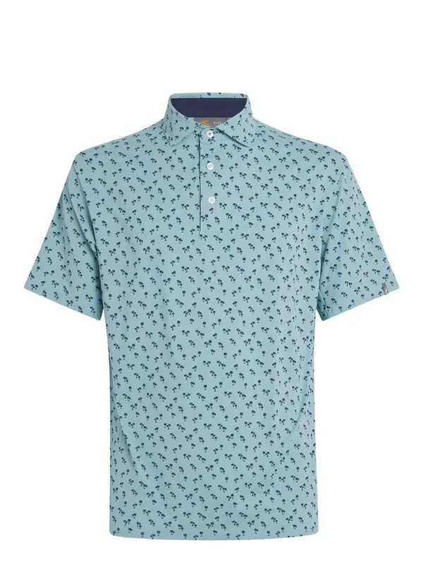 Kjus Printed Golfer Polo Shirt - Blue