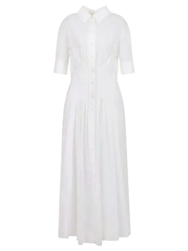 Marni Cuffed Cinched Dress - White