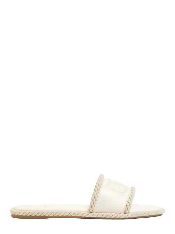 Valentino Garavani Vlogo Torchon Slide Sandals - Neutrals