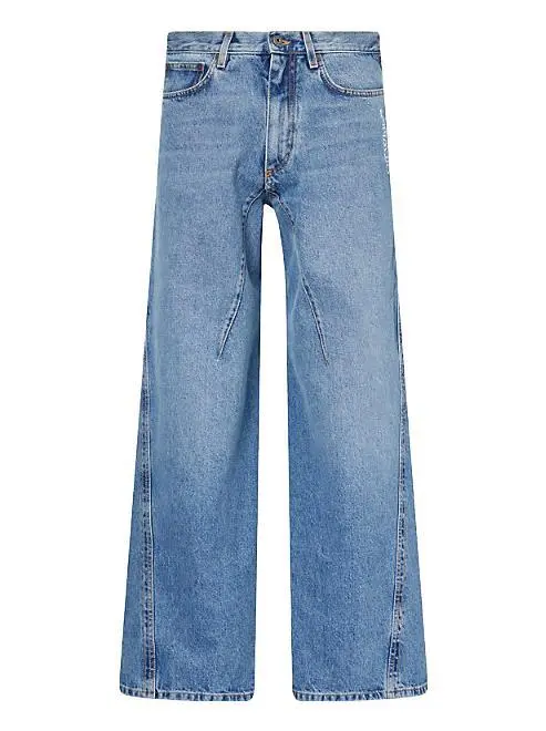 Off-White Flared-leg Denim Jeans - Light Medium Blue