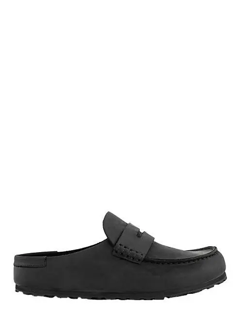 BIRKENSTOCK Naples Leather Clogs - Black Leather