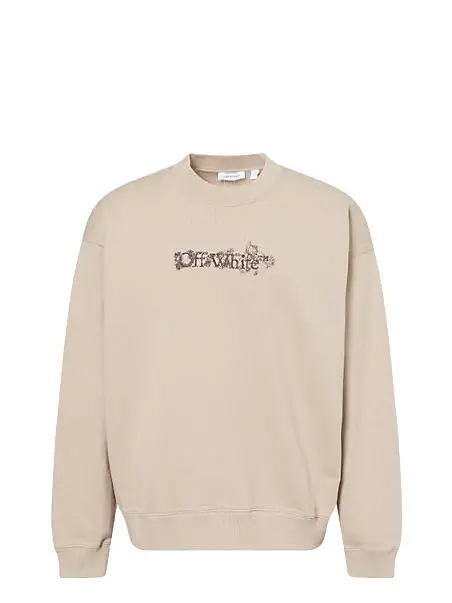 Off-White Heraldic Arrows Crewneck Sweatshirt - Fade Out Stone