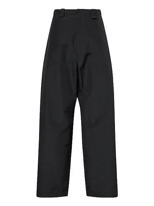 WILLY CHAVARRIA Toluca Barrel-leg Woven Trousers - Black Beauty