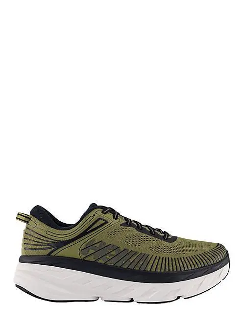 HOKA® Bondi 7 Woven Trainers - Wild Rye Black