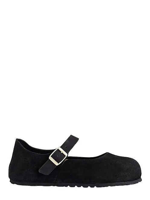 BIRKENSTOCK Mantova Suede Ballet Flats - Black Suede