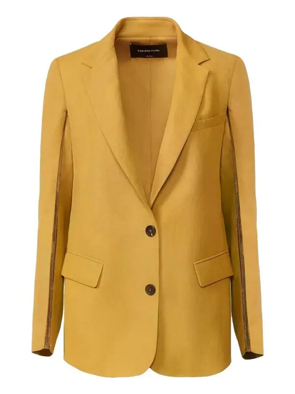 Fabiana Filippi Zip Detail Blazer - Yellow