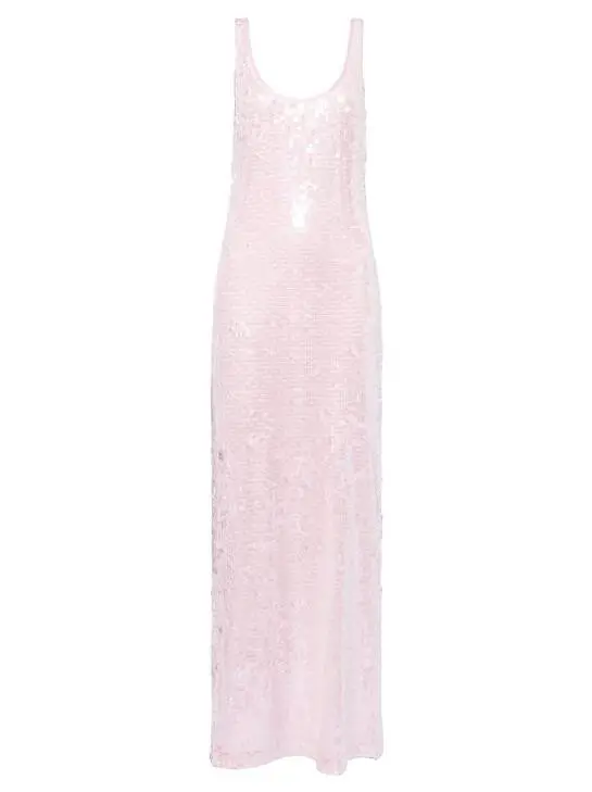 Simkhai Bex Sleeveless Sequin-embellished Maxi Dress - Tulip