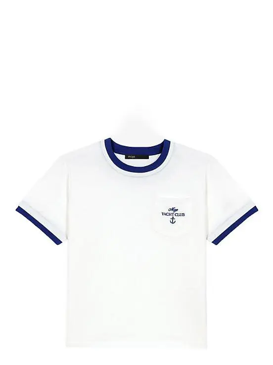 Maje Cotton-jersey T-shirt - White