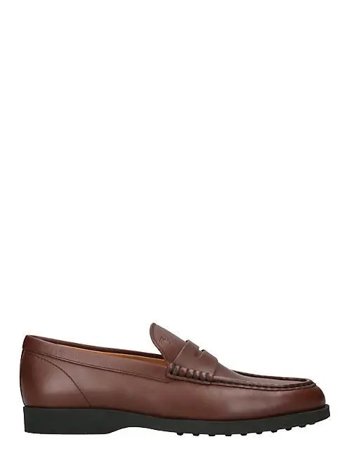 TOD'S Leather Loafers - Dark Brown