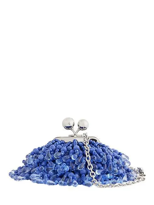 Max Mara Nano Pasticcino Bead-embellished Clutch Bag - Midnightblue