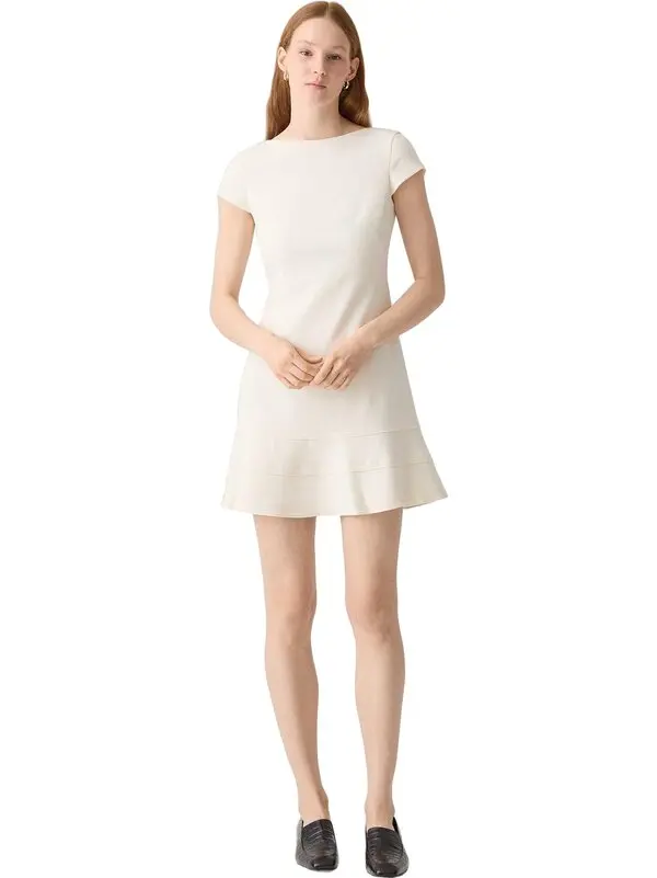 Theory Tiered Mini Dress - Rice