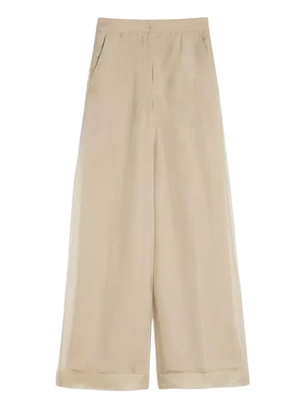 Max Mara Silk Organza Trousers - Sand