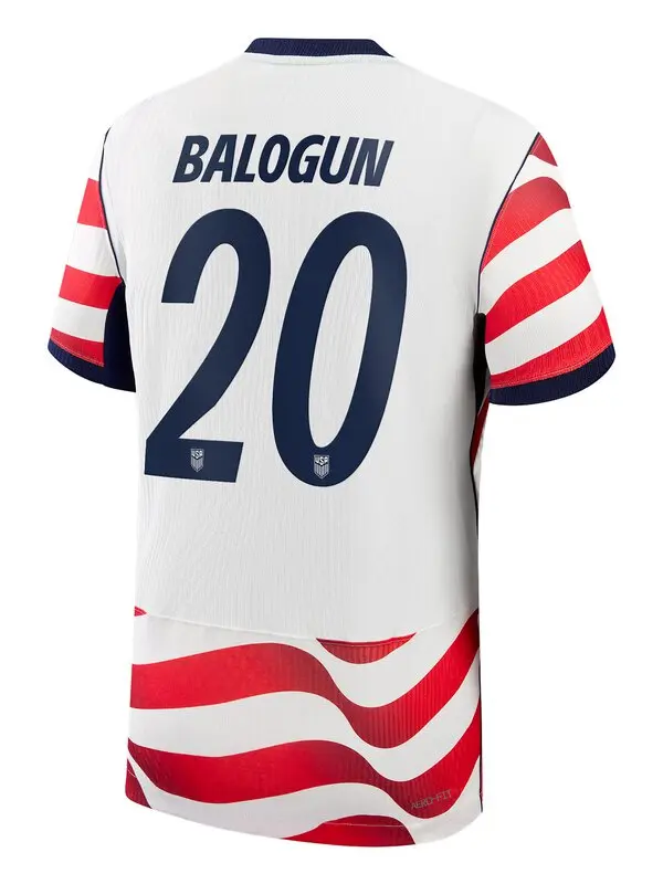 Nike Folarin Balogun Usmnt 2026 Match Home Dri-fit Adv Soccer Jersey - White