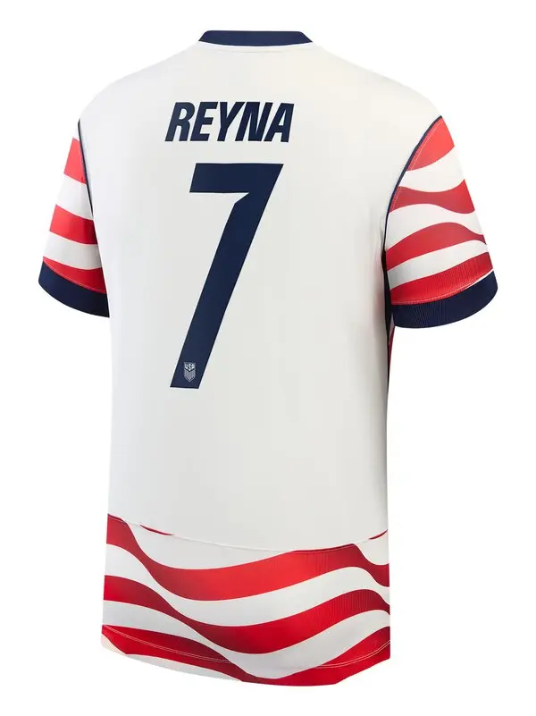 Nike Giovanni Reyna Usmnt 2026 Stadium Home Dri-fit Soccer Jersey - White
