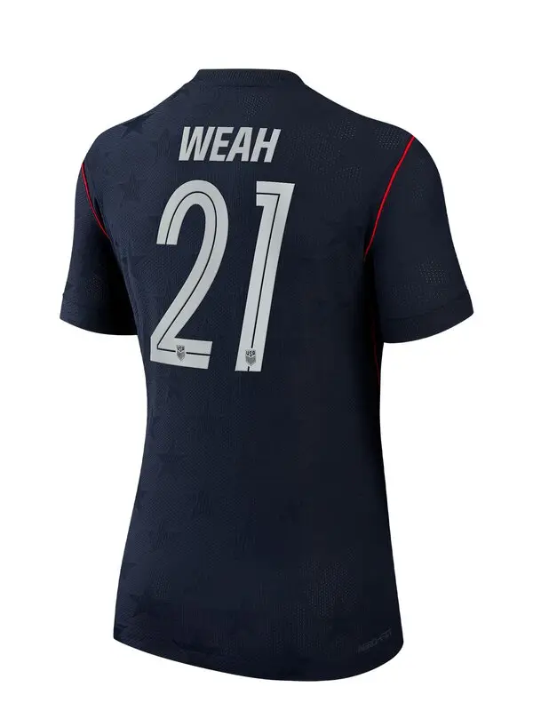 Nike Timothy Weah Usmnt 2026 Match Away Dri-fit Adv Soccer Jersey - Blue