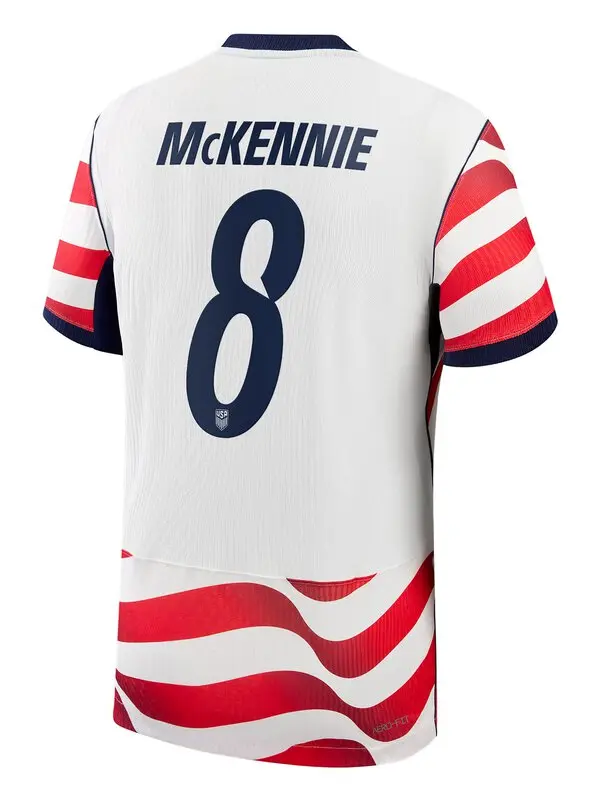 Nike Weston Mckennie Usmnt 2026 Match Home Dri-fit Adv Soccer Jersey - White
