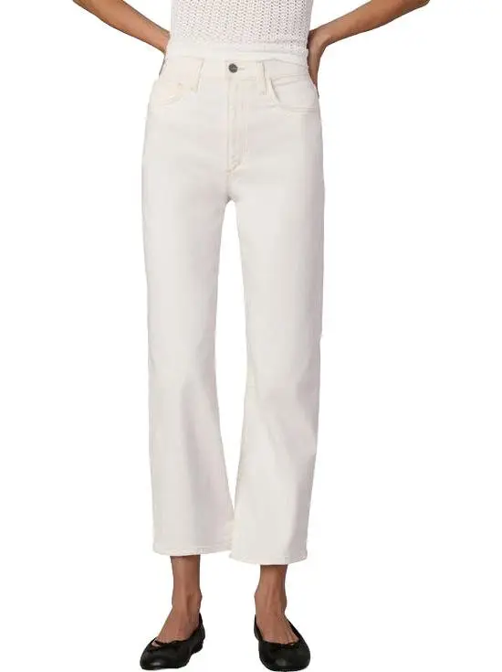 Joe's Jeans The Margot High-waist Crop Relaxed Straight-leg Jeans - Milk