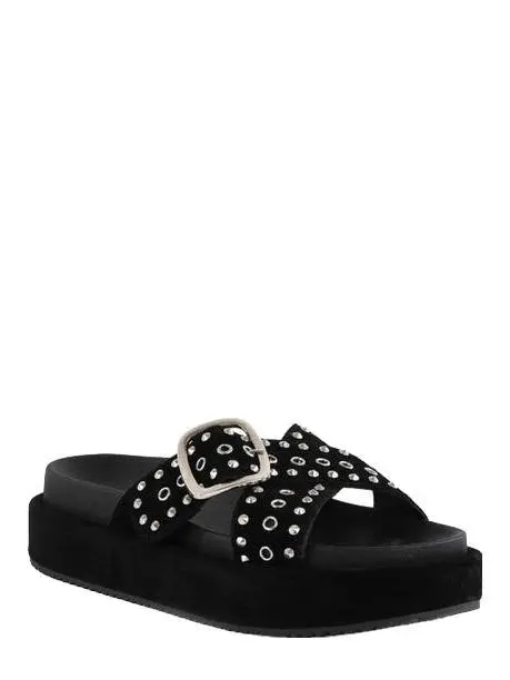 Seychelles Crushing Wave Platform Slide Sandal - Black