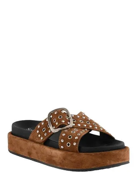 Seychelles Crushing Wave Platform Slide Sandal - Tan