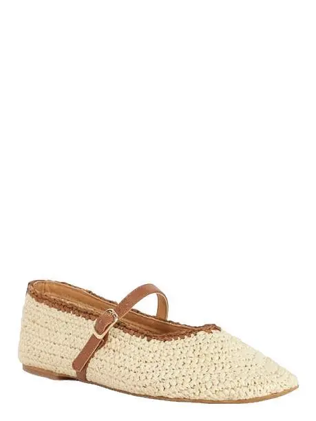 Dune London Haloha Mary Jane Flat - Natural