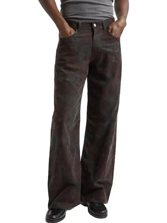 ERL Gender Inclusive Corduroy Flare Pants - Brown