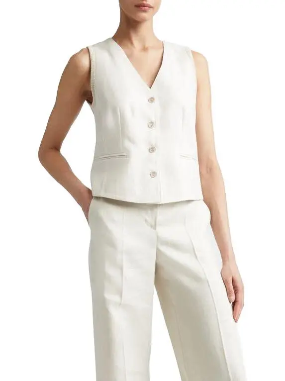 Max Mara Calibri Hybrid Flax Vest - Beige