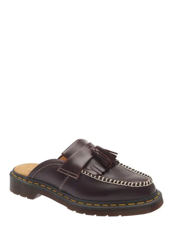 Dr. Martens Adrian Ben Leather Loafer Mule - Cherry Red