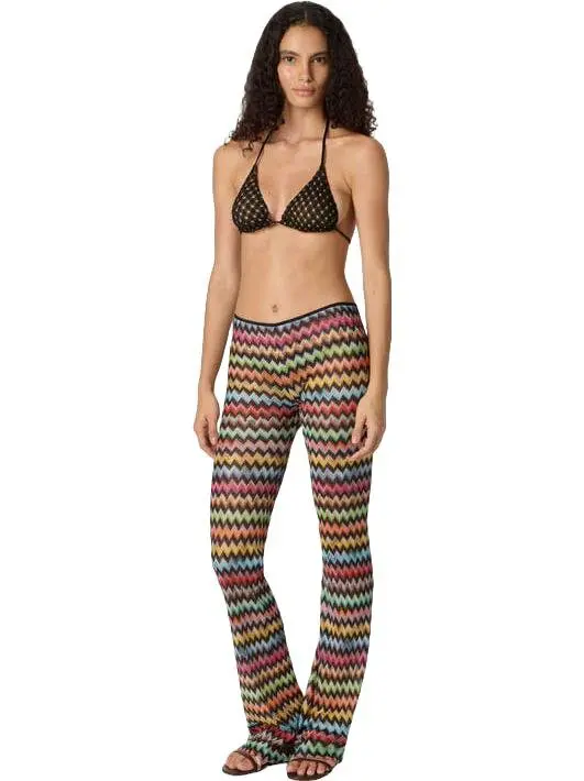 Missoni Lamé Viscose Flared Pants - Black & Multicoloured