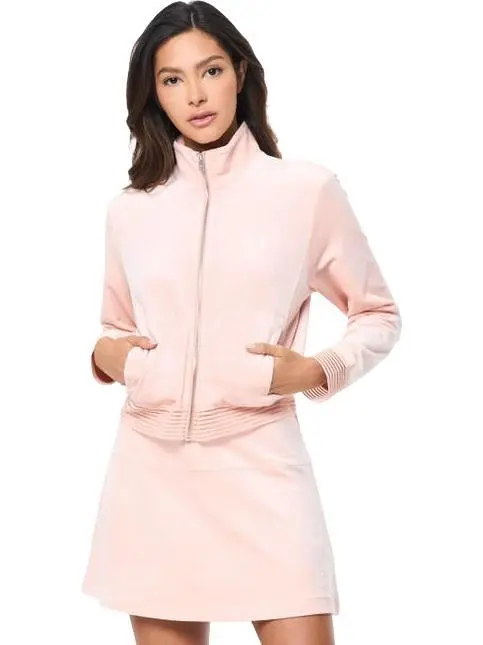 SERGIO TACCHINI Piera Velour Track Jacket - Evening Sand