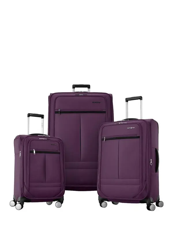 SAMSONITE Element 3-piece Soft-sided Luggage Set - Purple