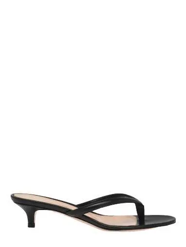 GIANVITO ROSSI Calypso Thong Sandal - Black Lamb Leather