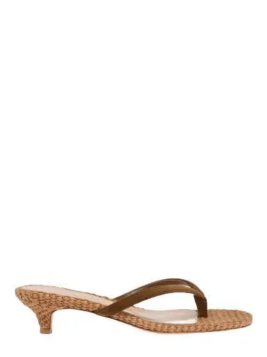 GIANVITO ROSSI Calypso Thong Sandals - Brown Suede Leather