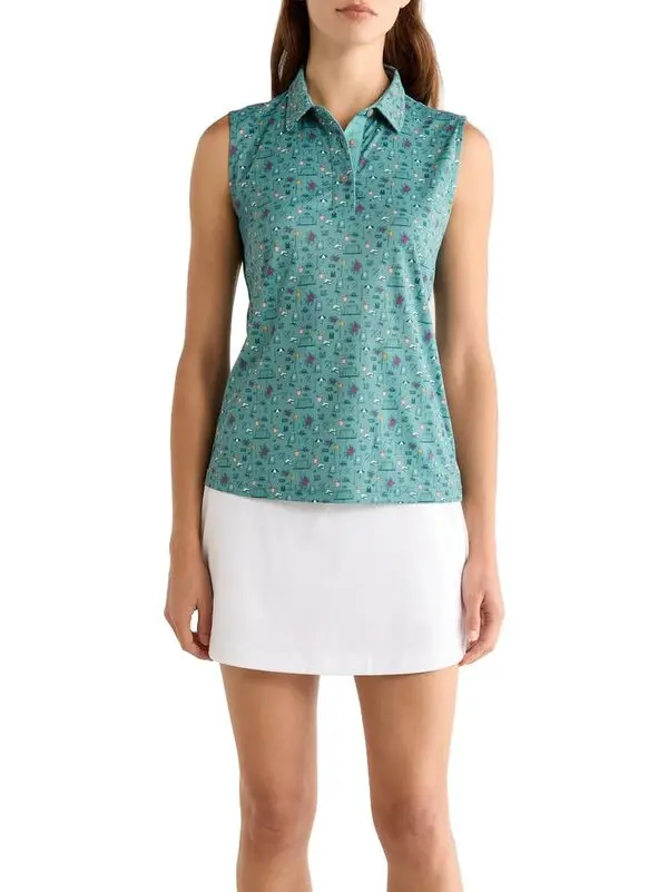SWANNIES Natalie Sleeveless Golf Polo - Wasabi