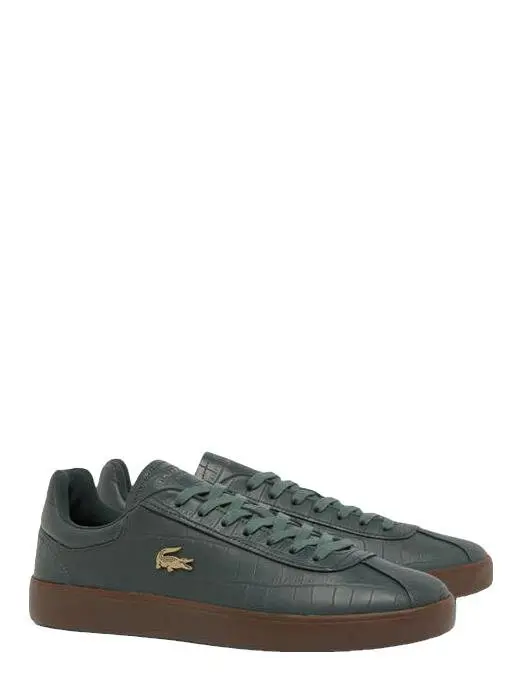 Lacoste Baseshot Croc Debossed Low Top Sneaker - Green