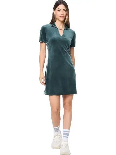 SERGIO TACCHINI Lina Velour Dress - Green Gables