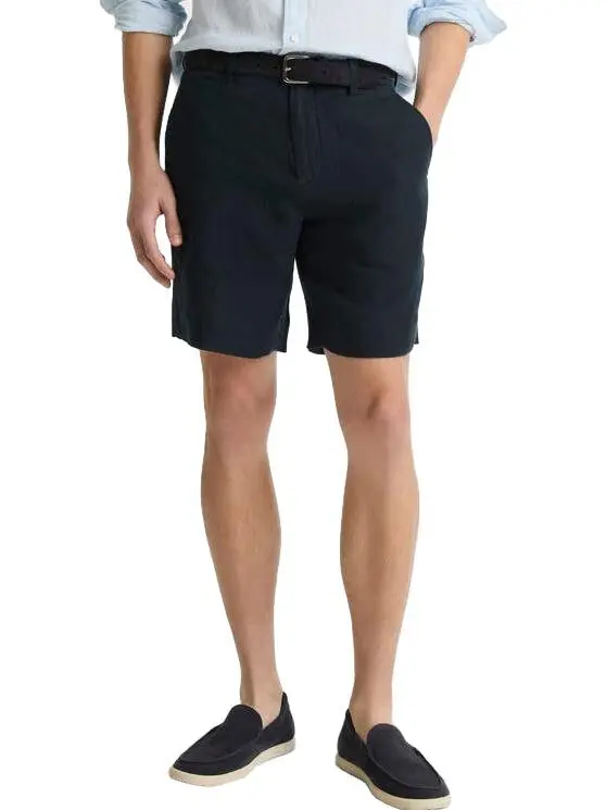 Vince Flat Front Slub Hemp Chino Shorts - Coastal