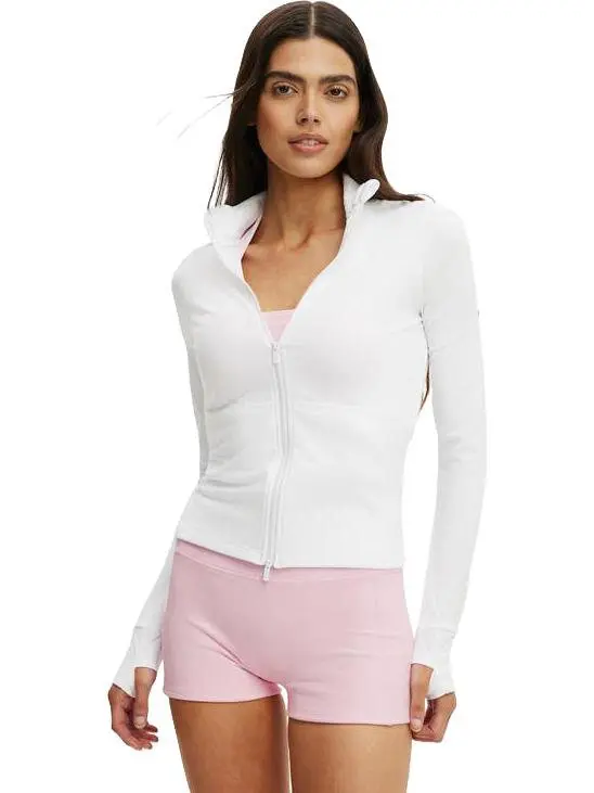 Cotton:on Active Ultra Soft Zip Through Jacket - White