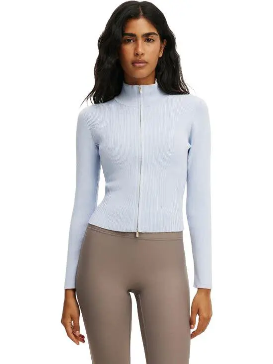 Cotton:on Active Contour Knit Zip Through - Violet Blue