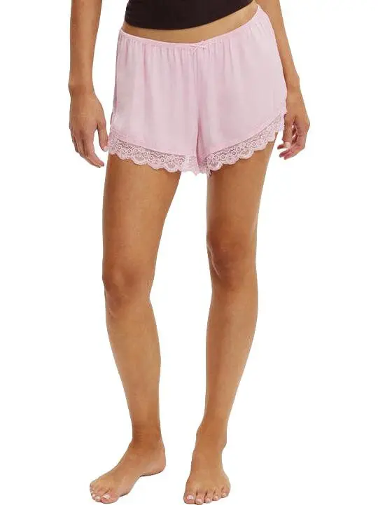 Cotton:on Satin Lace Short - Rosy Haze Pink