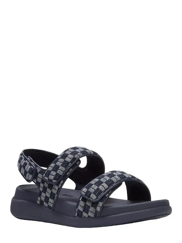 Fitflop F-mode Go Checkerboard Sandal - Dark Denim