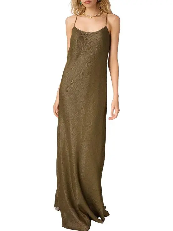 Cami Nyc Luanna Metallic Chiffon Maxi Dress - Grove