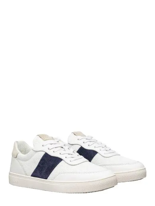 Clae Davis Mixed-media Sneakers - White Navy Wood Ash