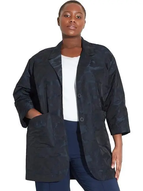 SEE ROSE GO Jacquard Blazer - Navy Jacquard