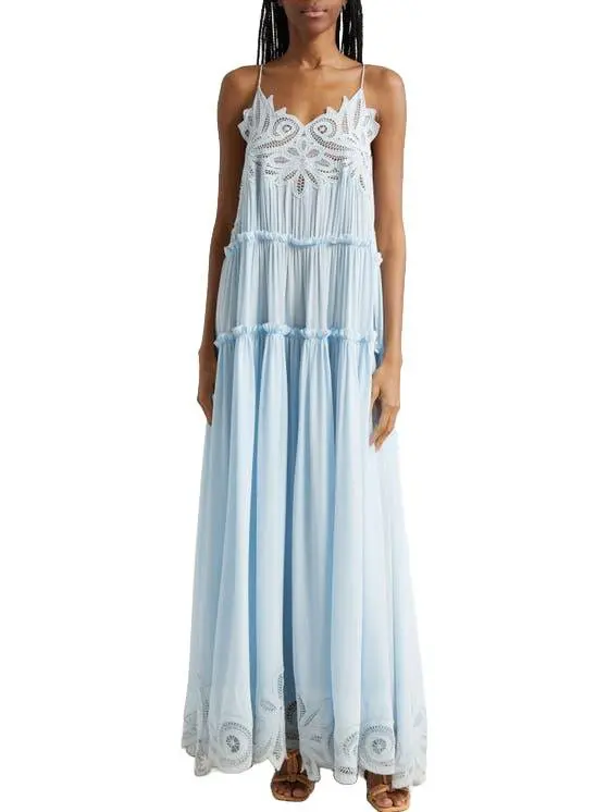 Ulla Johnson Filippa Silk & Lace Gown - Adriatic