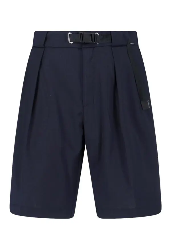 WHITE SAND Belted Shorts - Blue