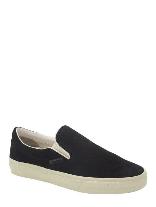 TOM FORD Jude Perforated Suede Slip-on Sneakers - Black/cream